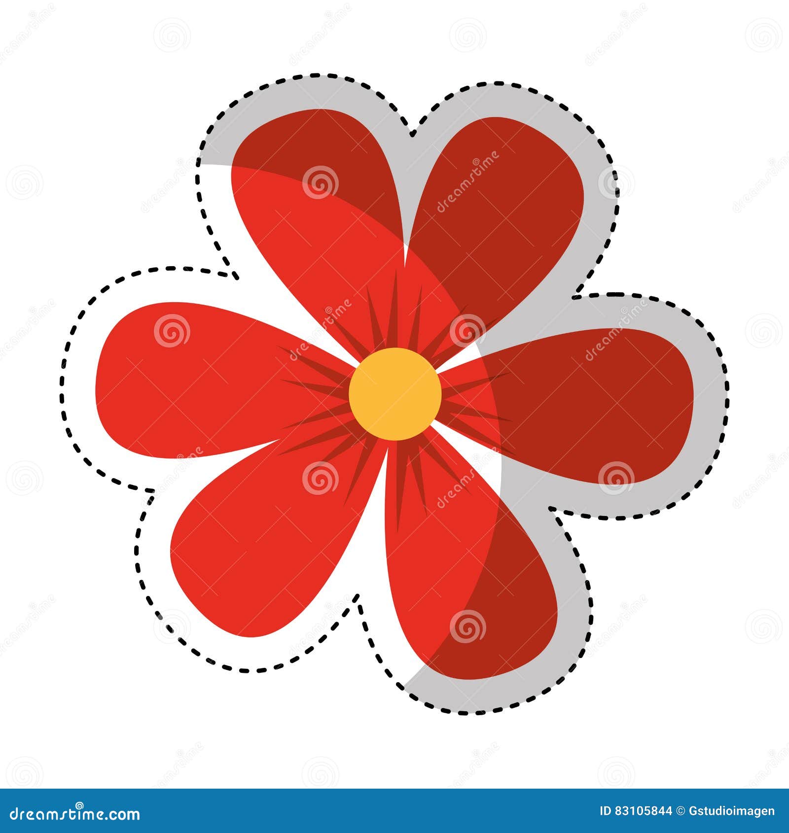 Flower Drawing Isolated Icon Stock Illustration - Illustration of ...