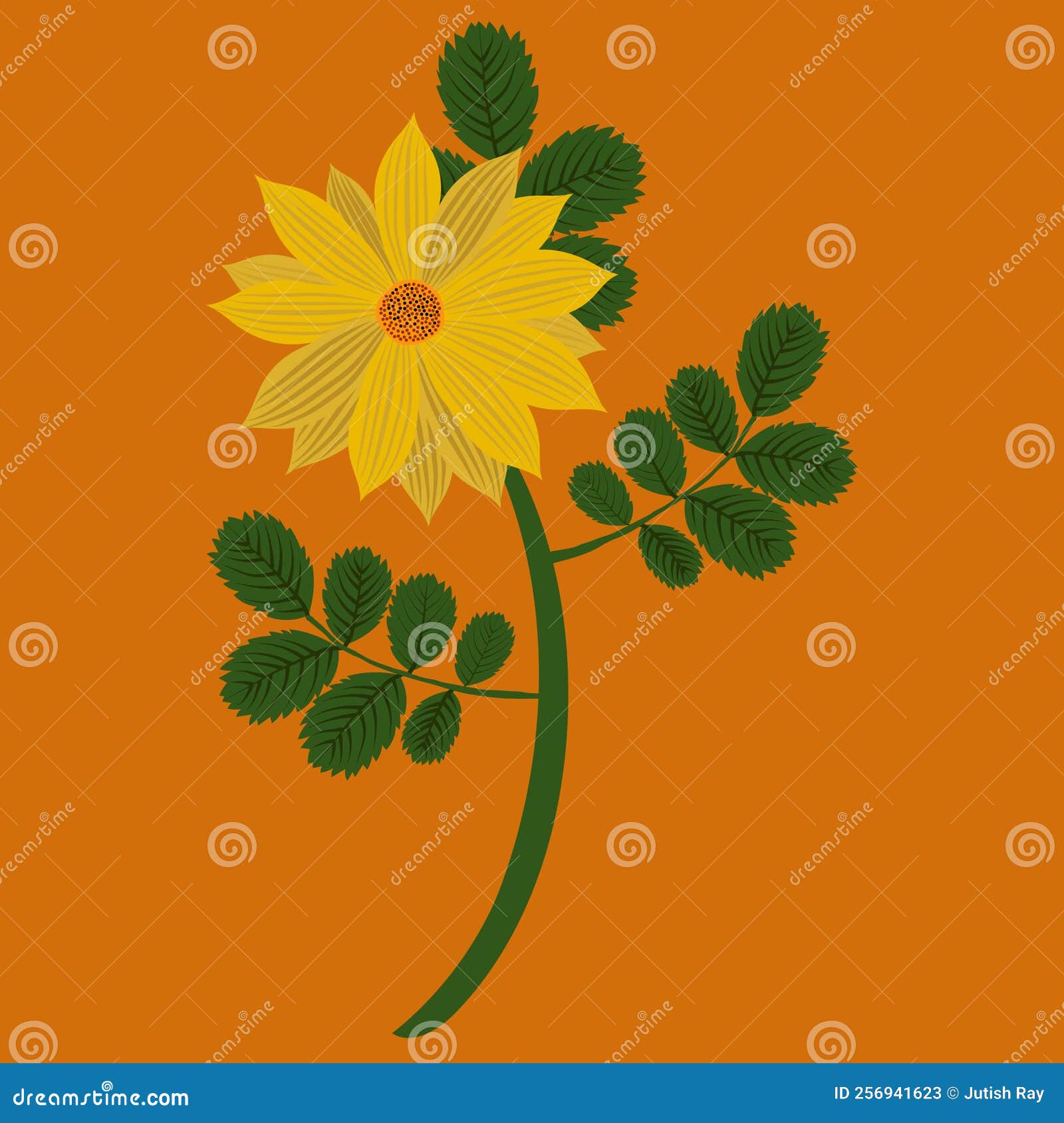 Flower Drowning Art Work File Stock Illustration - Illustration of ...