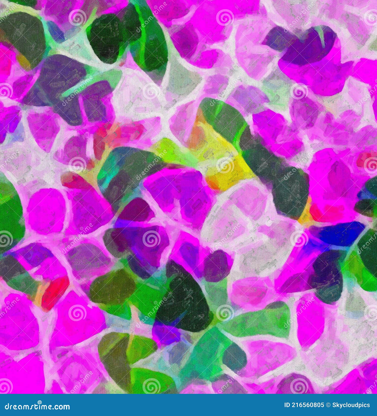 Flower Dust Colorful Abstract Art Pattern Stock Illustration ...