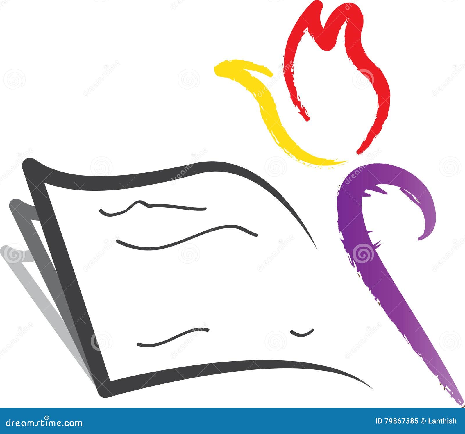 Flower and education stock vector. Illustration of logo - 79867385