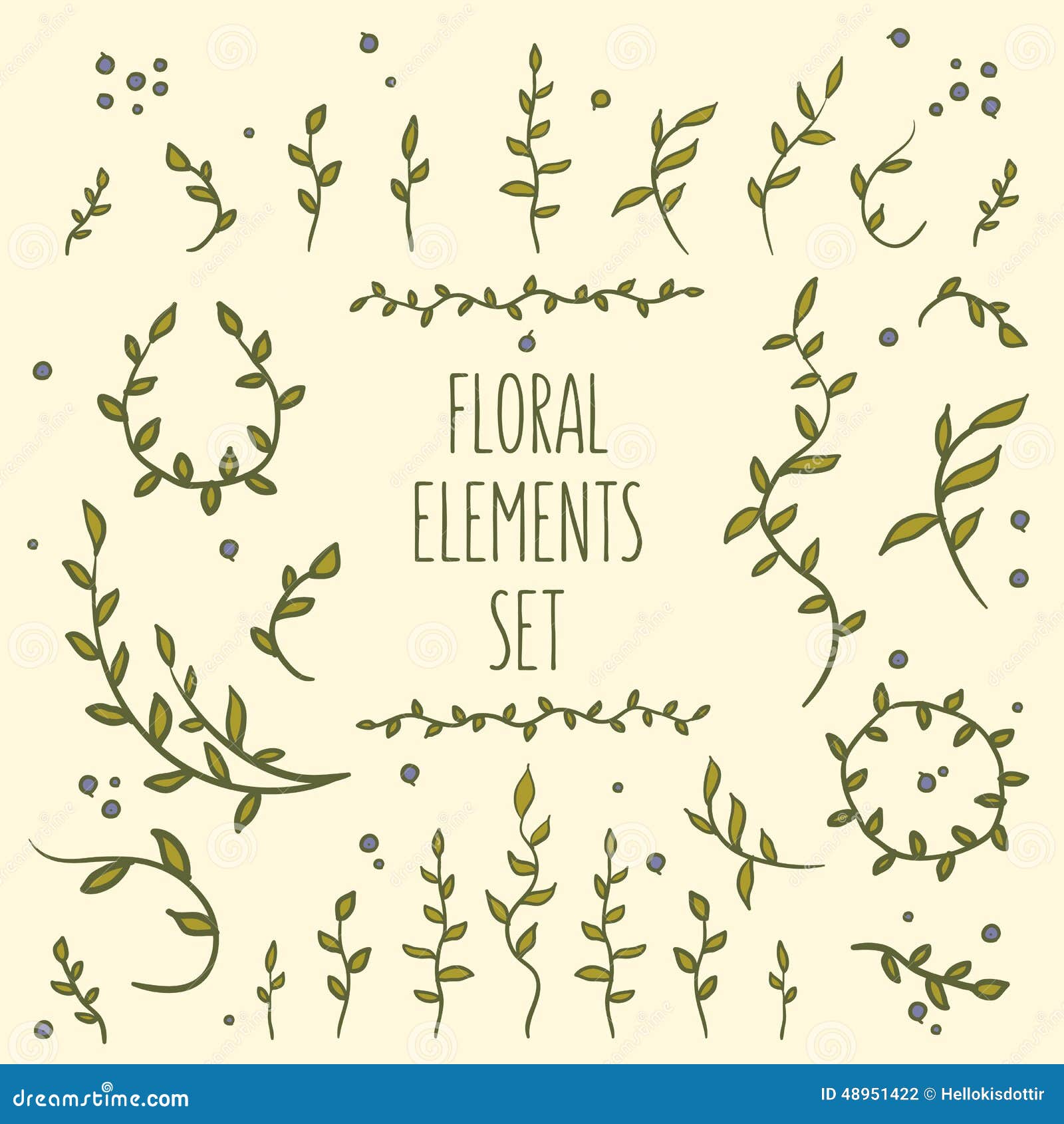 08_flower_elements_set_2 stock vector. Illustration of feather - 48951422