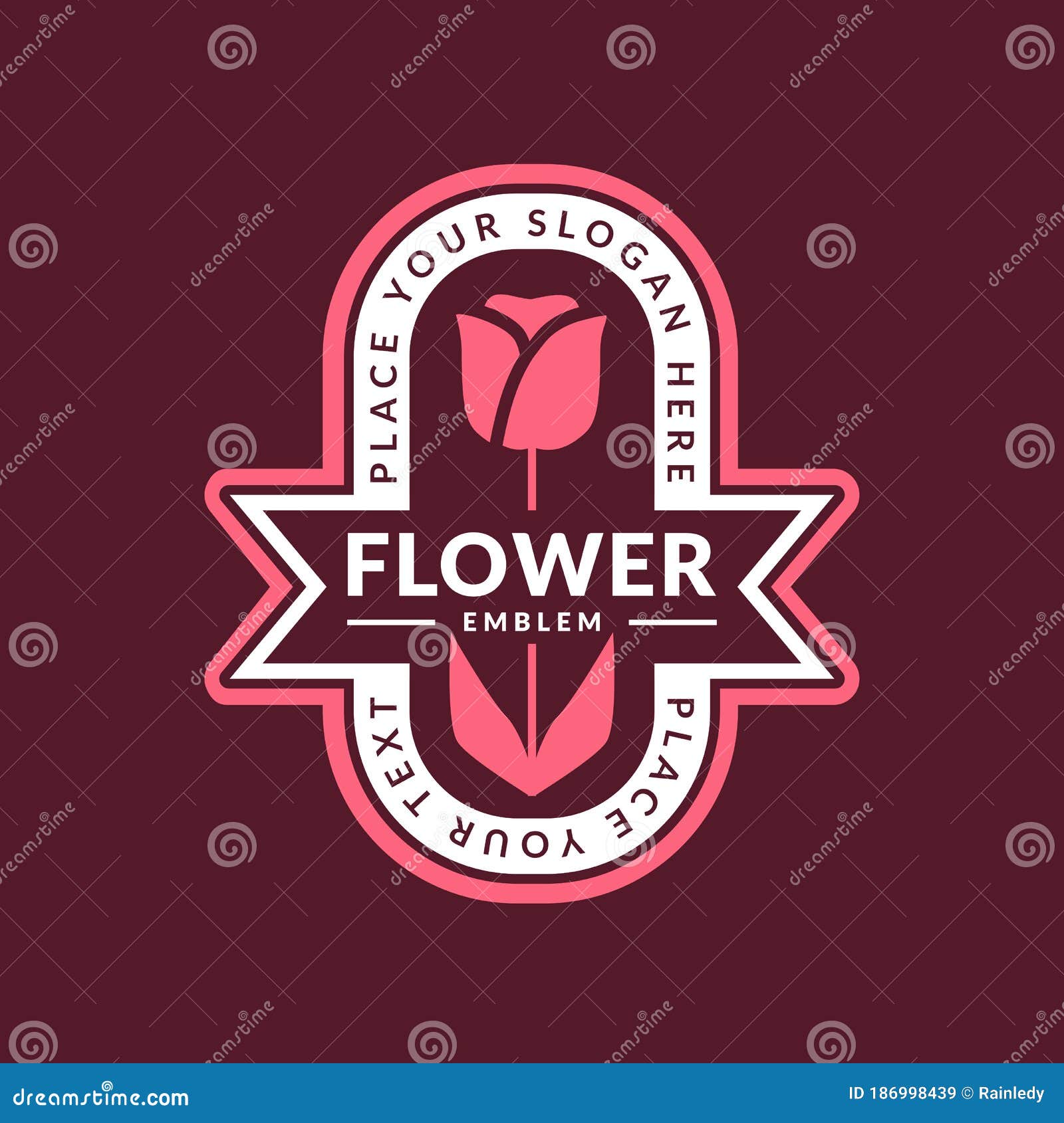 Flower Emblem. Vector Template Stock Vector - Illustration of color ...