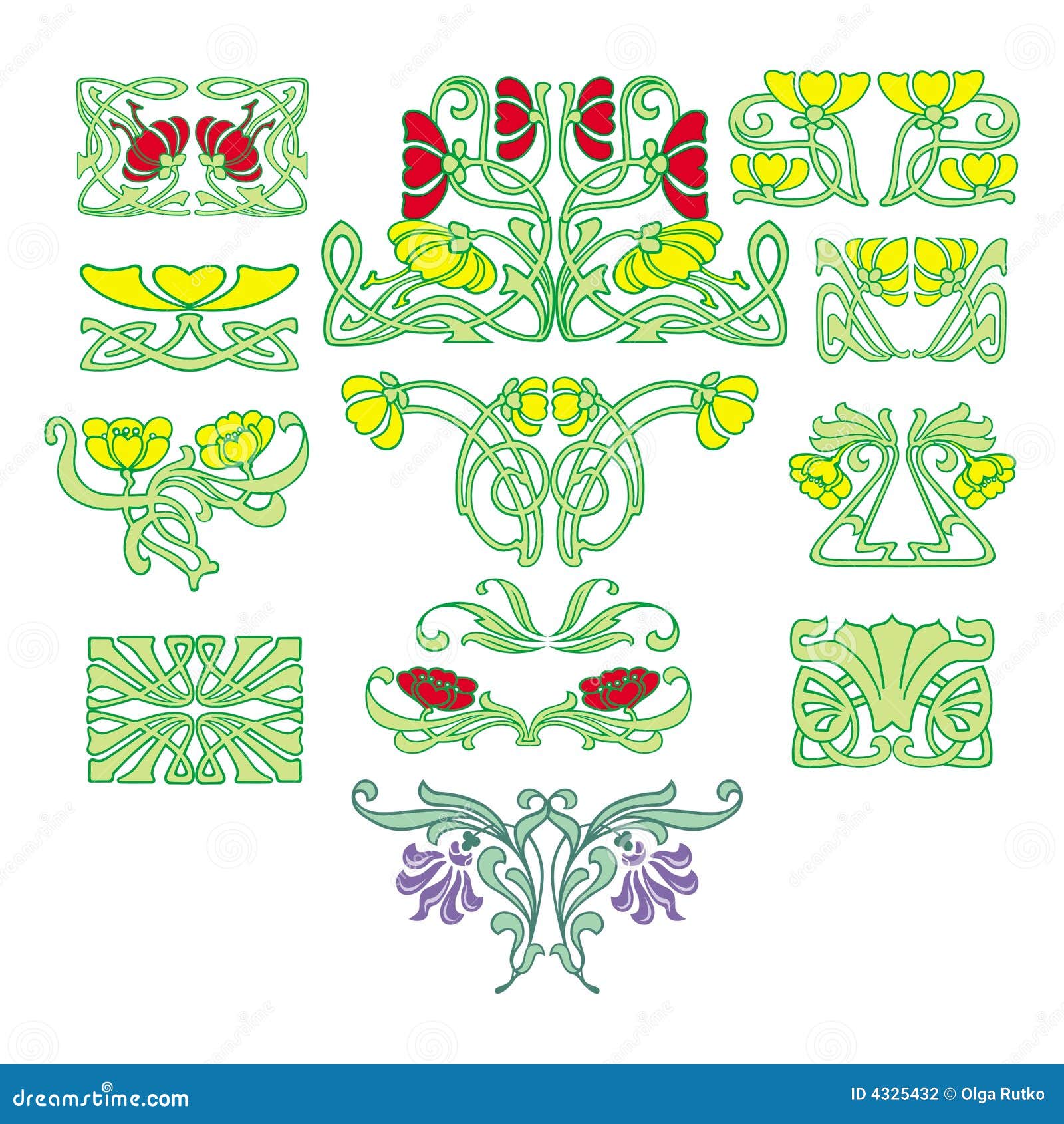 Flower engraving stock vector. Illustration of decoration - 4325432