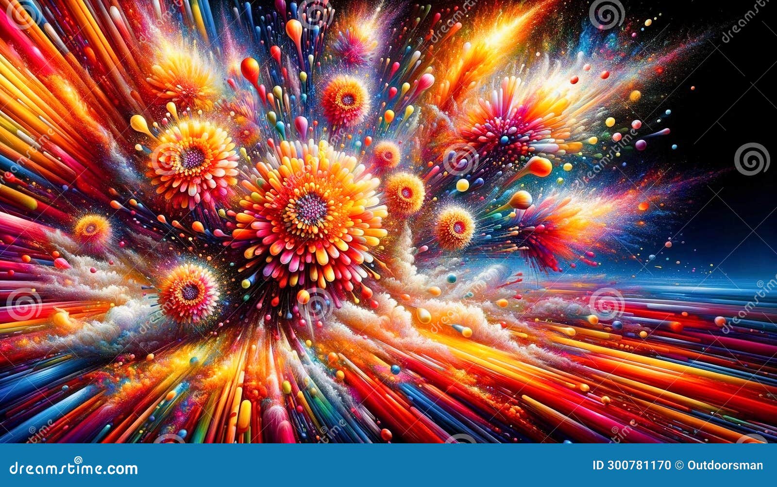 Flower Explosion Of Proton Flowers Stock Photo | CartoonDealer.com ...