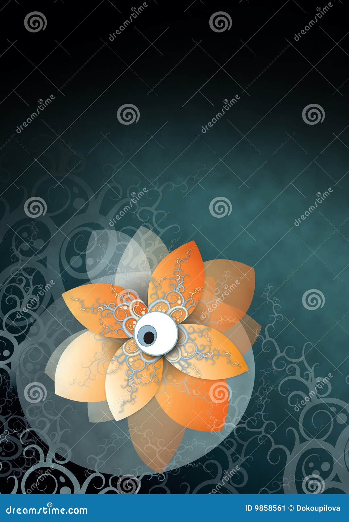 Flower_eye stock illustration. Illustration of ornamental - 9858561