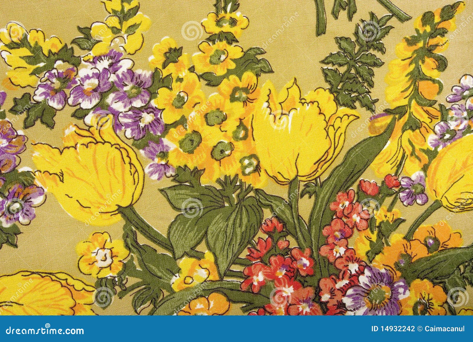 Flower Fabric Texture, Colored Plants Stock Photo - Image of culture ...