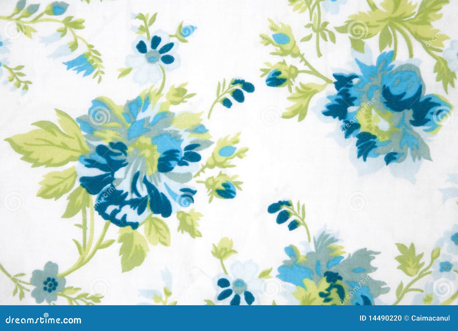Flower Fabric Texture, Green Plants Stock Photo - Image of decoration ...