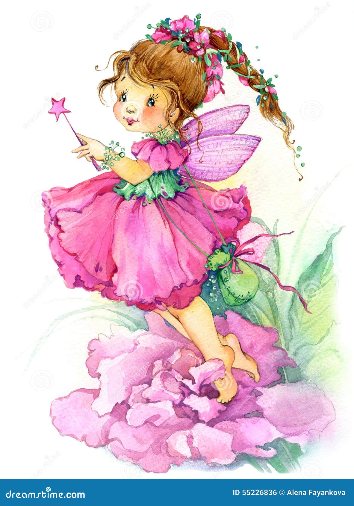 Flower Fairy Vector Illustration 14574778