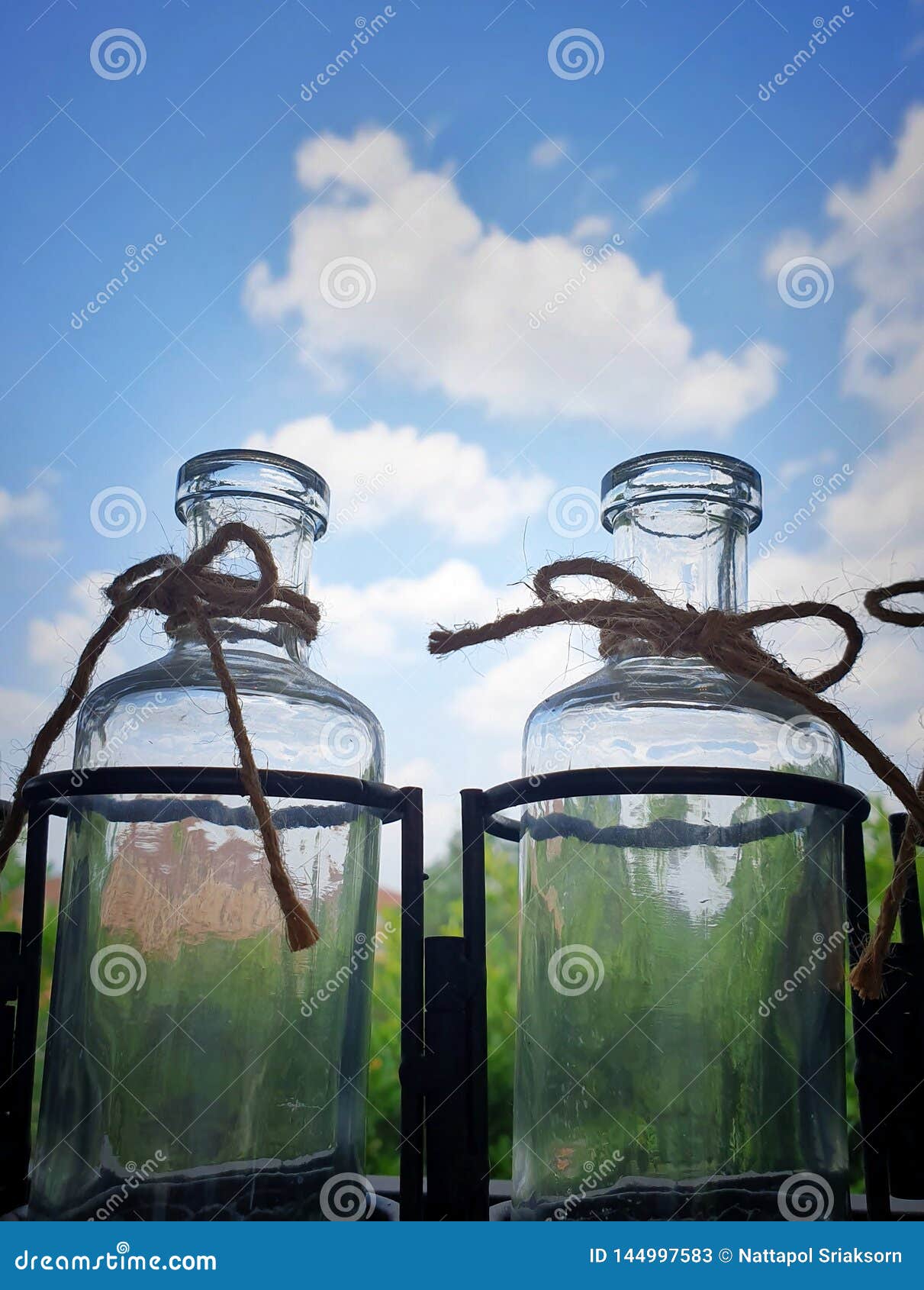Time in a bottle stock image. Image of blue, glass, bottle - 144997583