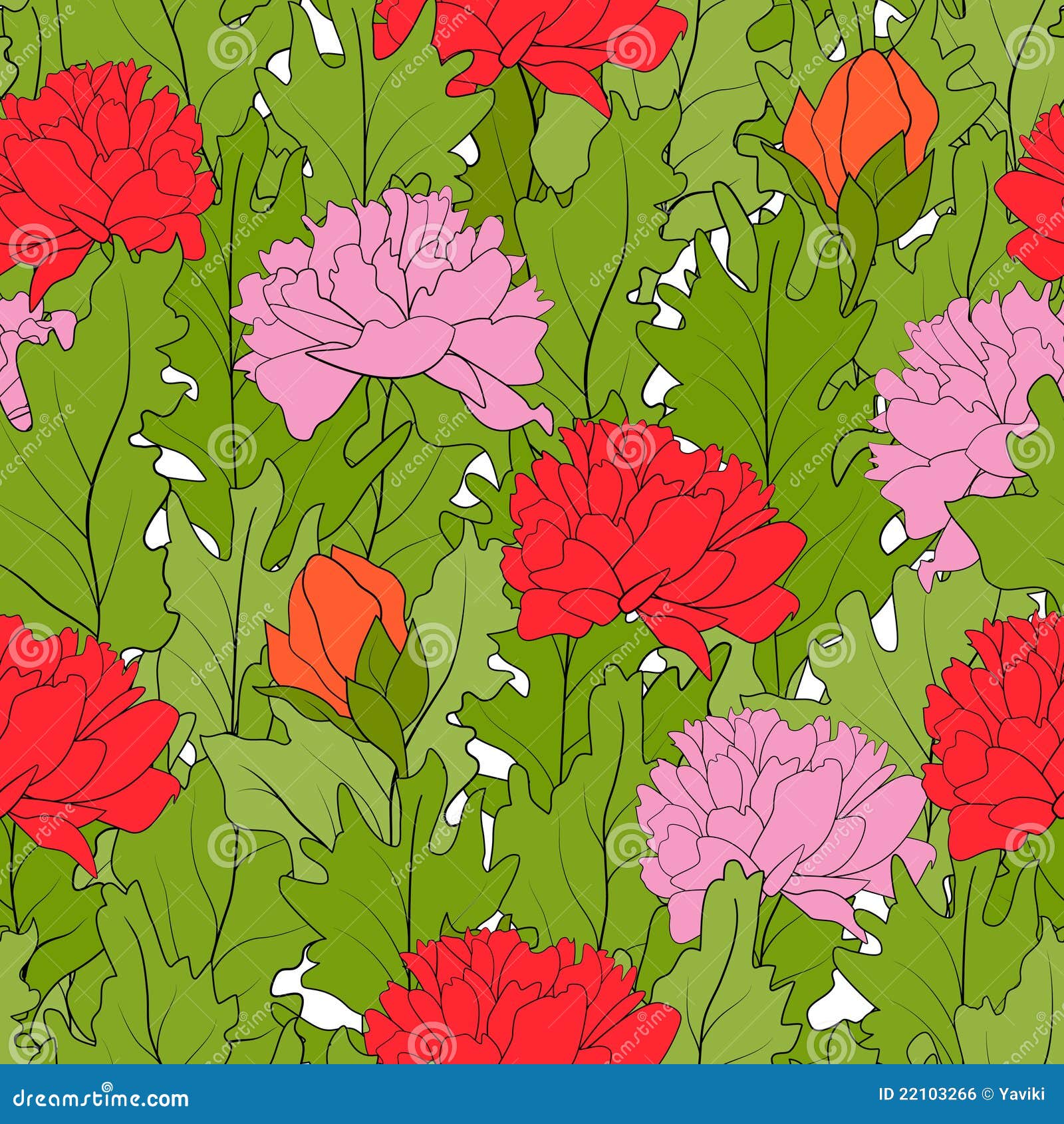 Flower field stock vector. Illustration of floral, element - 22103266
