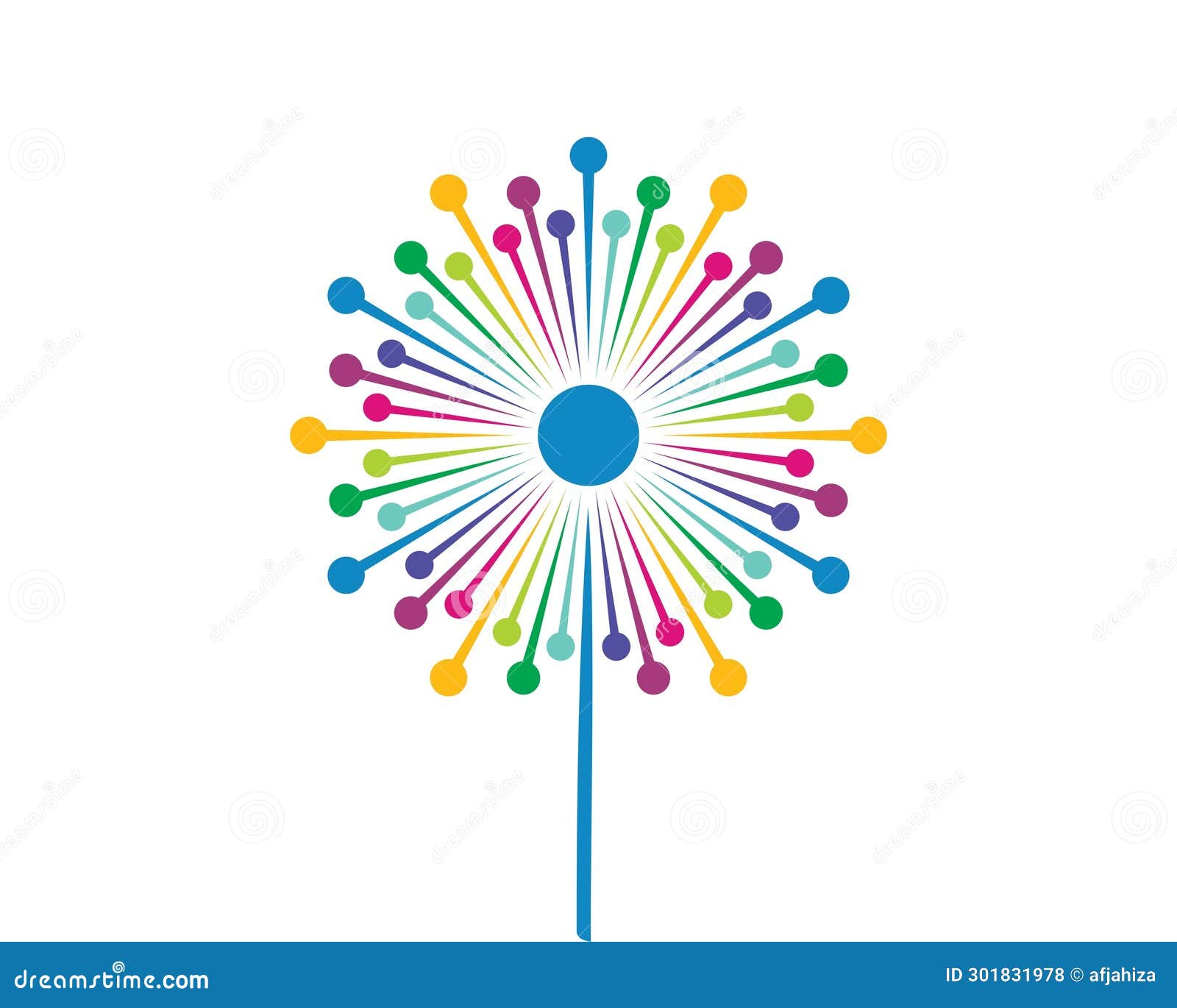Flower Firework Logo Icon Template Stock Vector - Illustration of ...