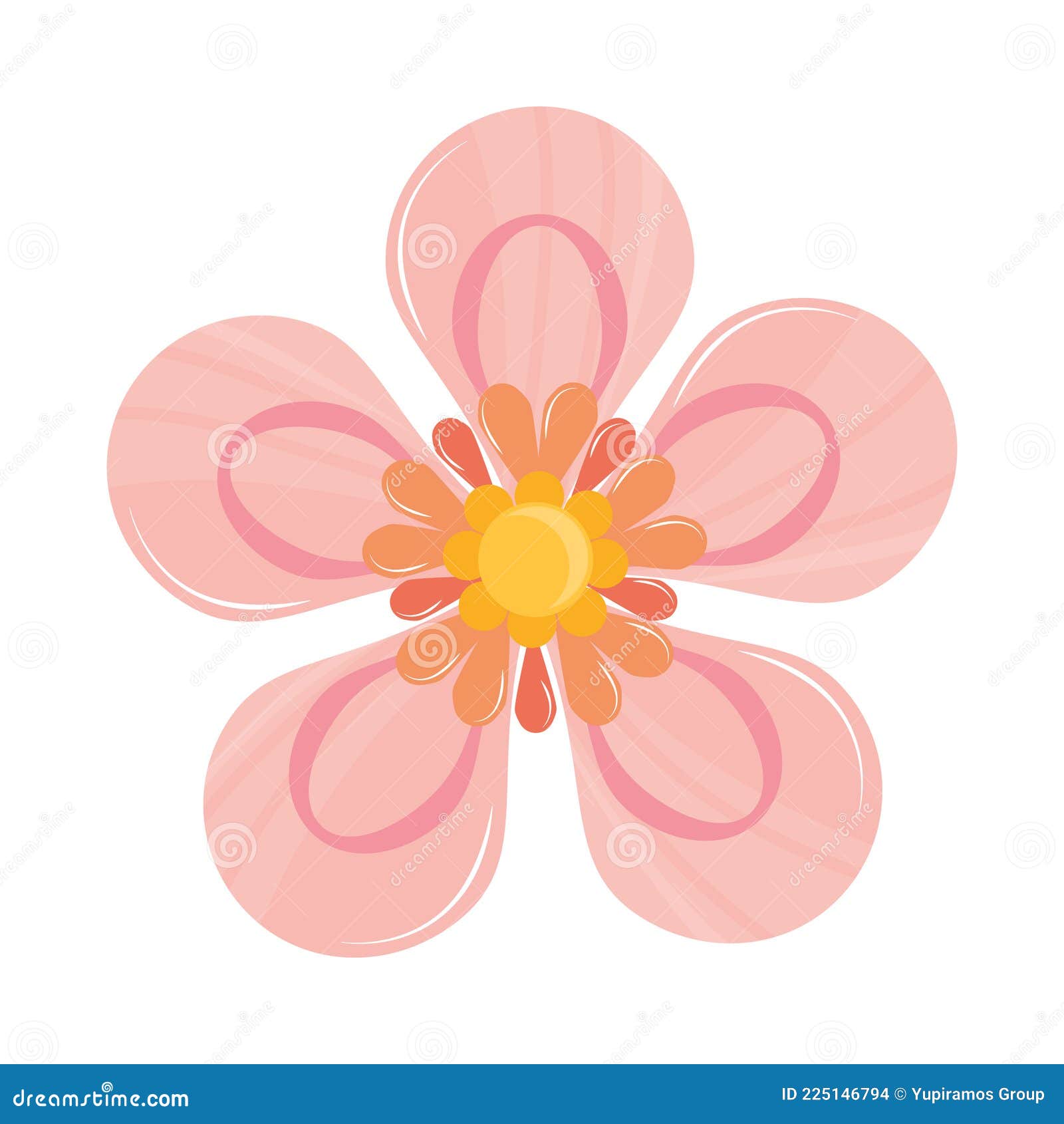 Flower flat icon stock vector. Illustration of blossom - 225146794