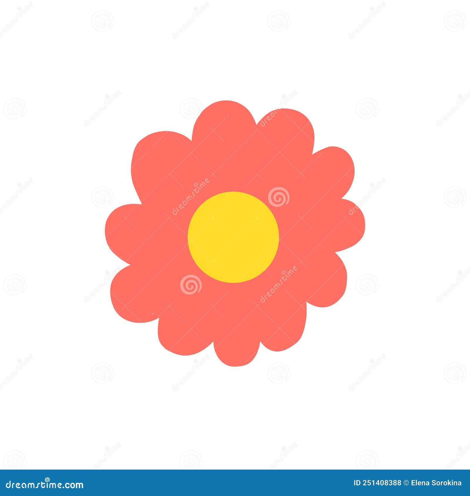 Flower flat icon stock vector. Illustration of garden - 251408388