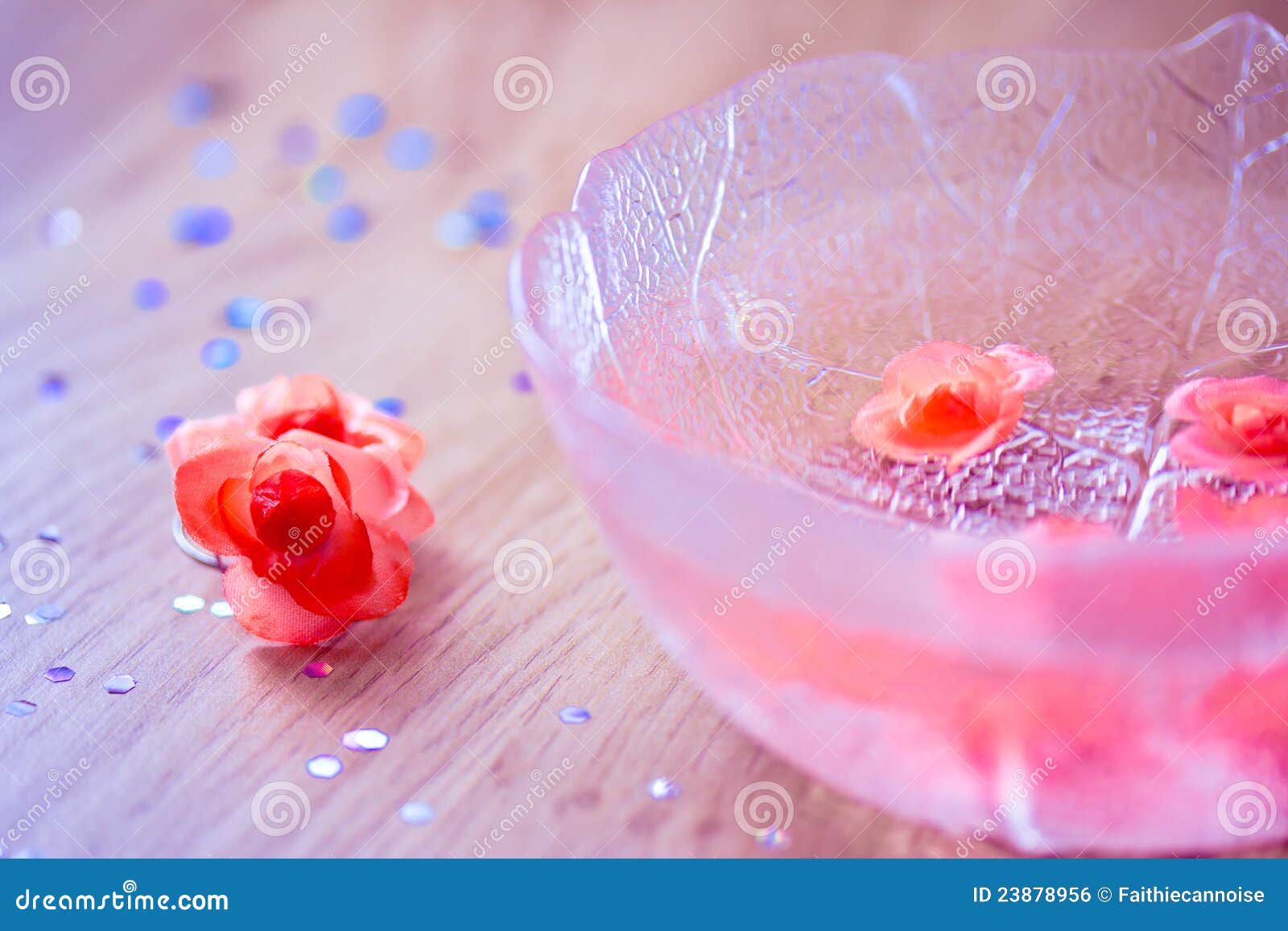 Flower Floating in Cup of Water for Aromatheraphy Stock Photo - Image ...
