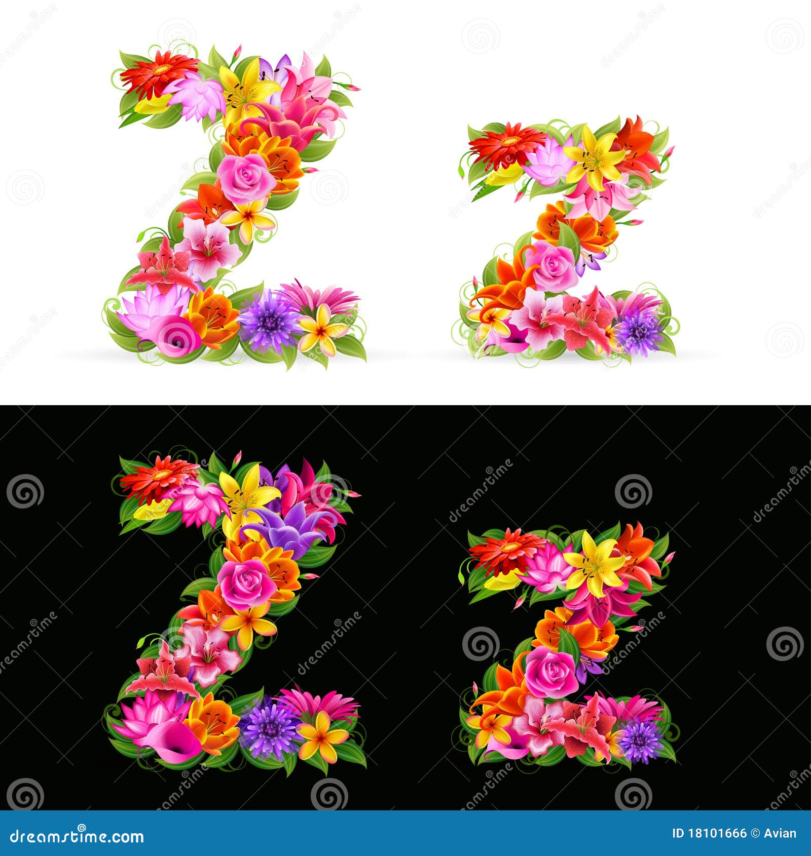Green Daisy Letter Z Stock Illustrations – 13 Green Daisy Letter Z ...