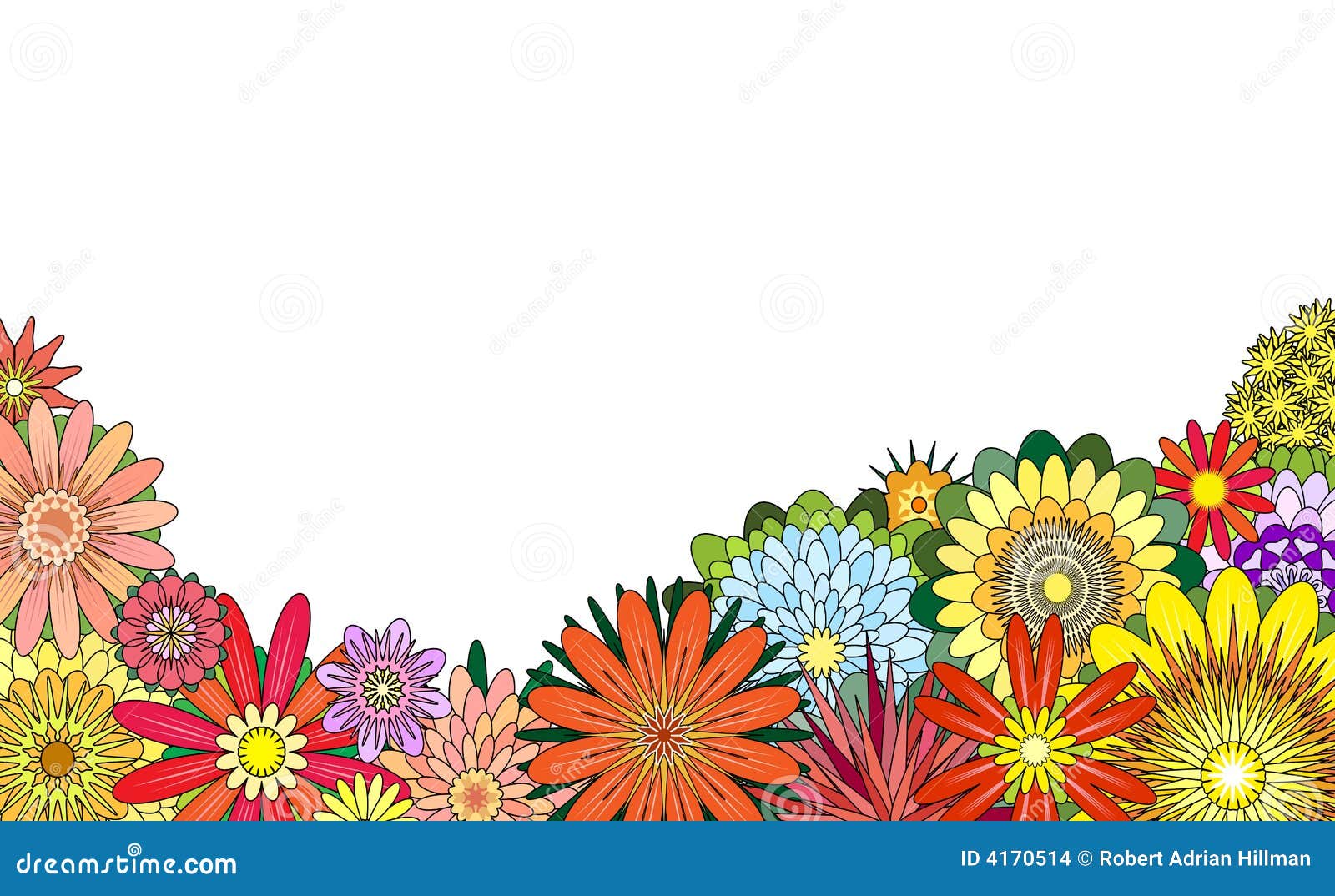 Flower foreground stock vector. Illustration of showy - 4170514
