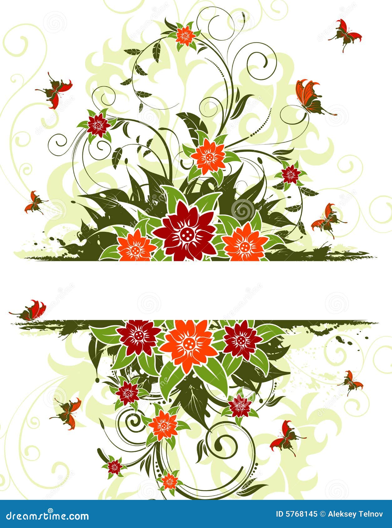 Flower frame stock vector. Illustration of backdrop, curl - 5768145