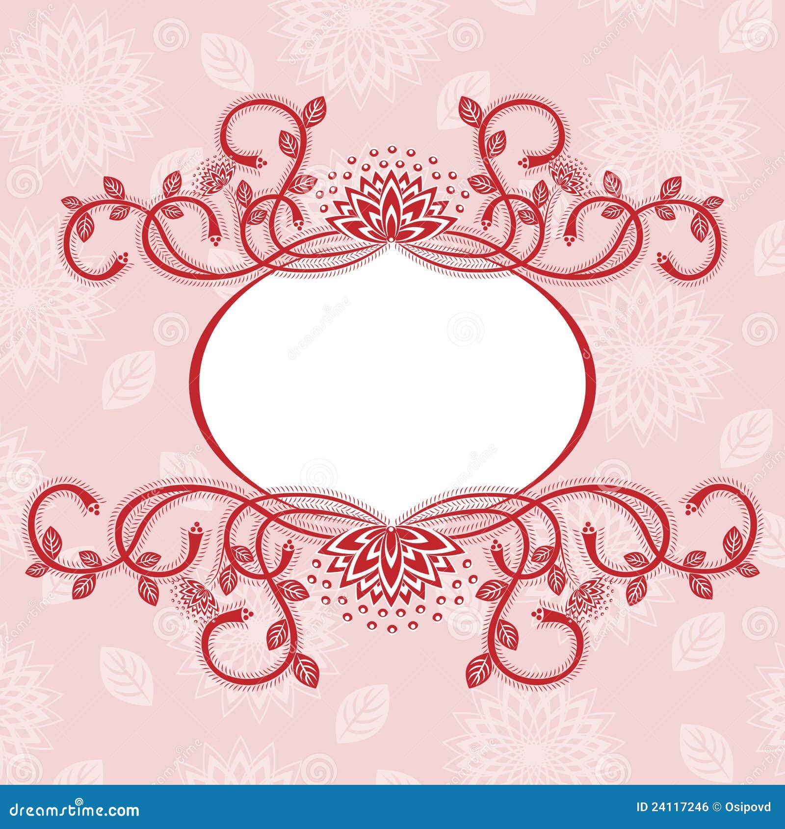 Flower Frame, Abstract Background Stock Vector - Illustration of ...