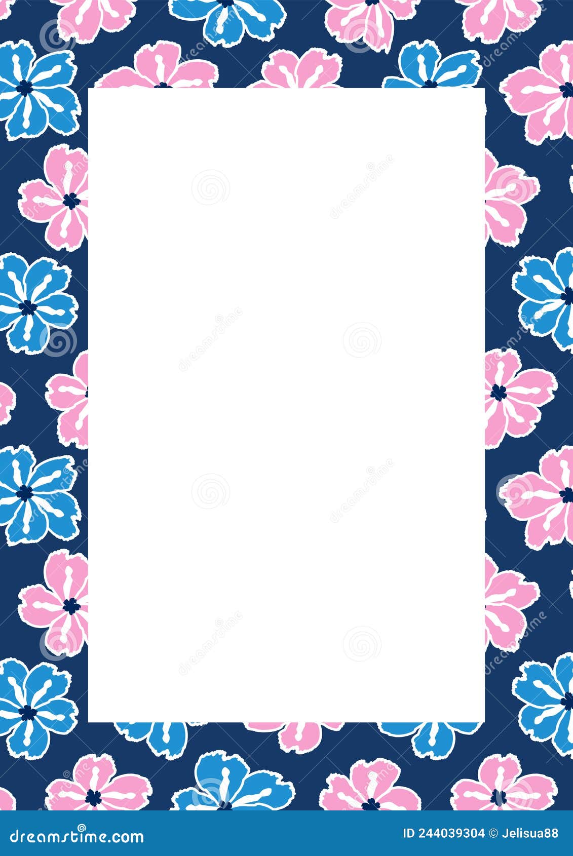Flower Frame Border Size A4, Format A4. Floral Pattern. Cute Floral ...