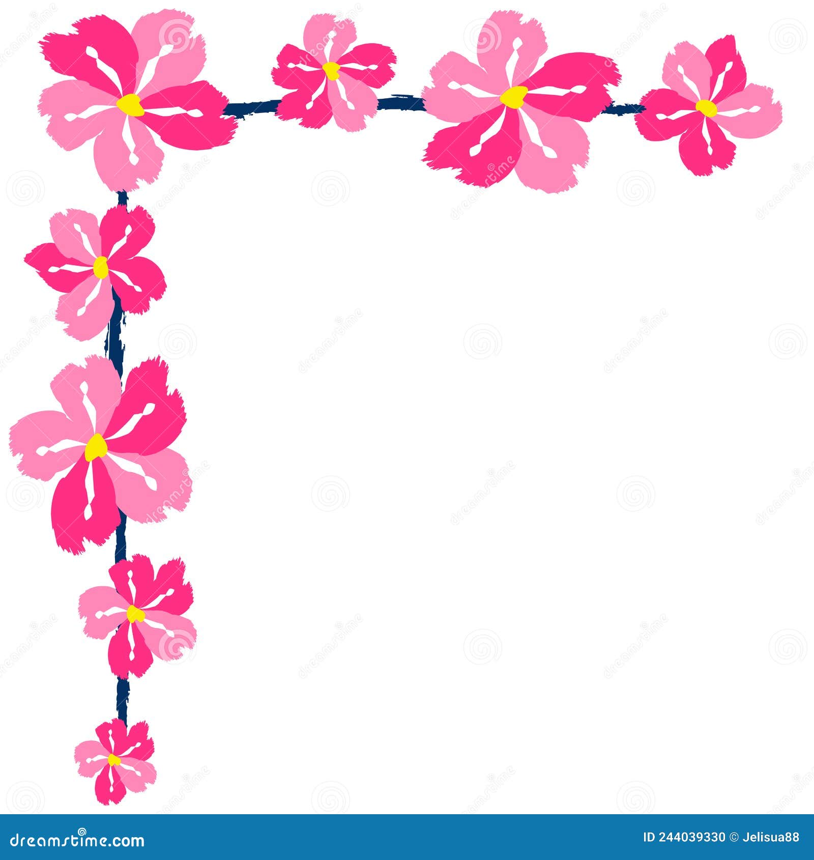 Flower Frame Border Size A4, Format A4. Floral Pattern. Cute Floral ...