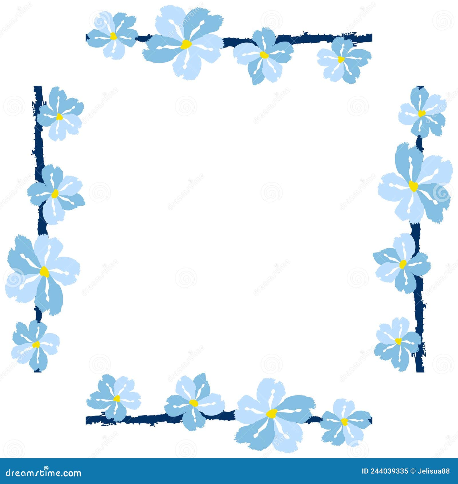 Flower Frame Border Size A4, Format A4. Floral Pattern. Cute Floral ...