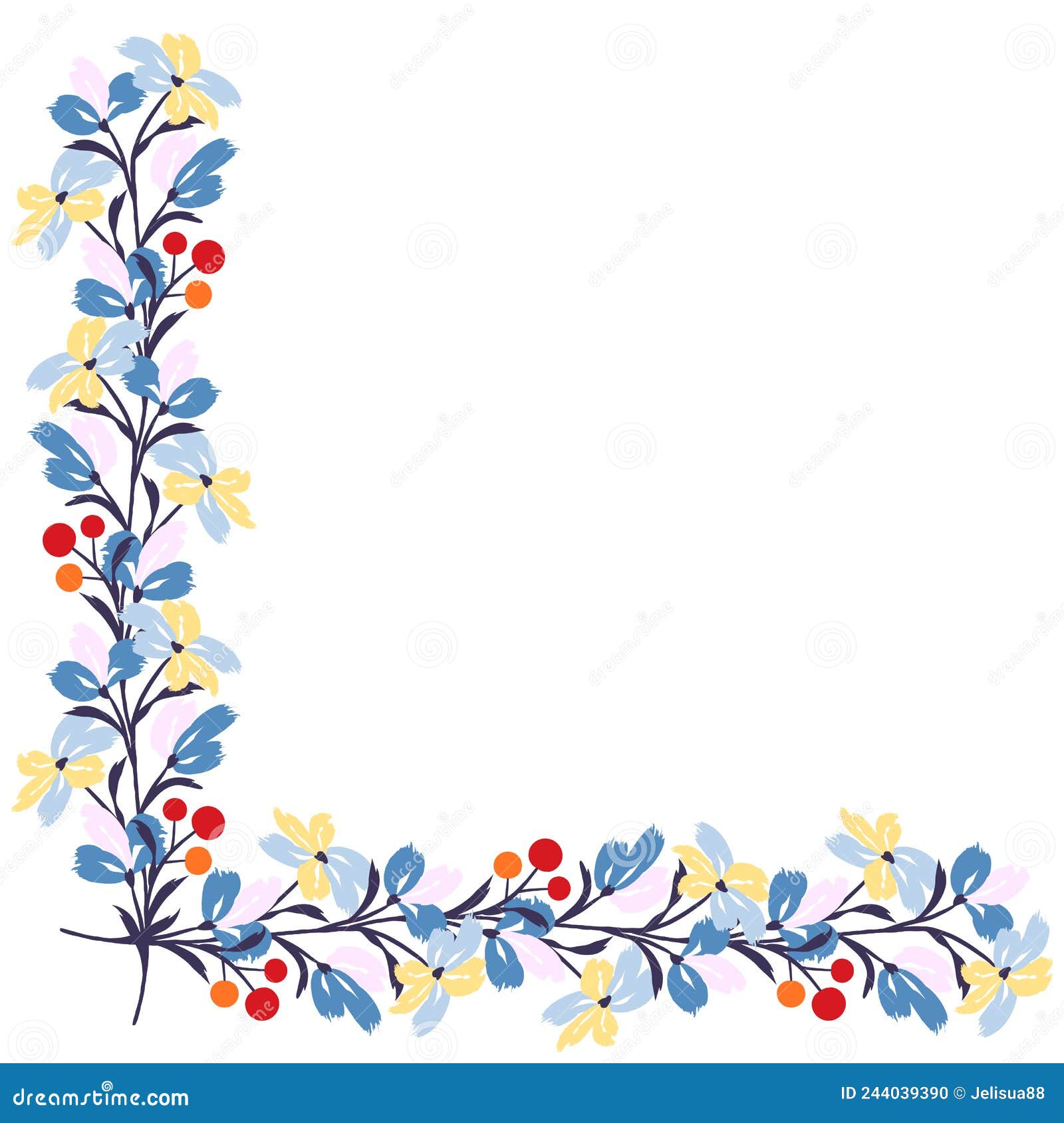 Flower Frame Border Size A4, Format A4. Floral Pattern. Cute Floral ...
