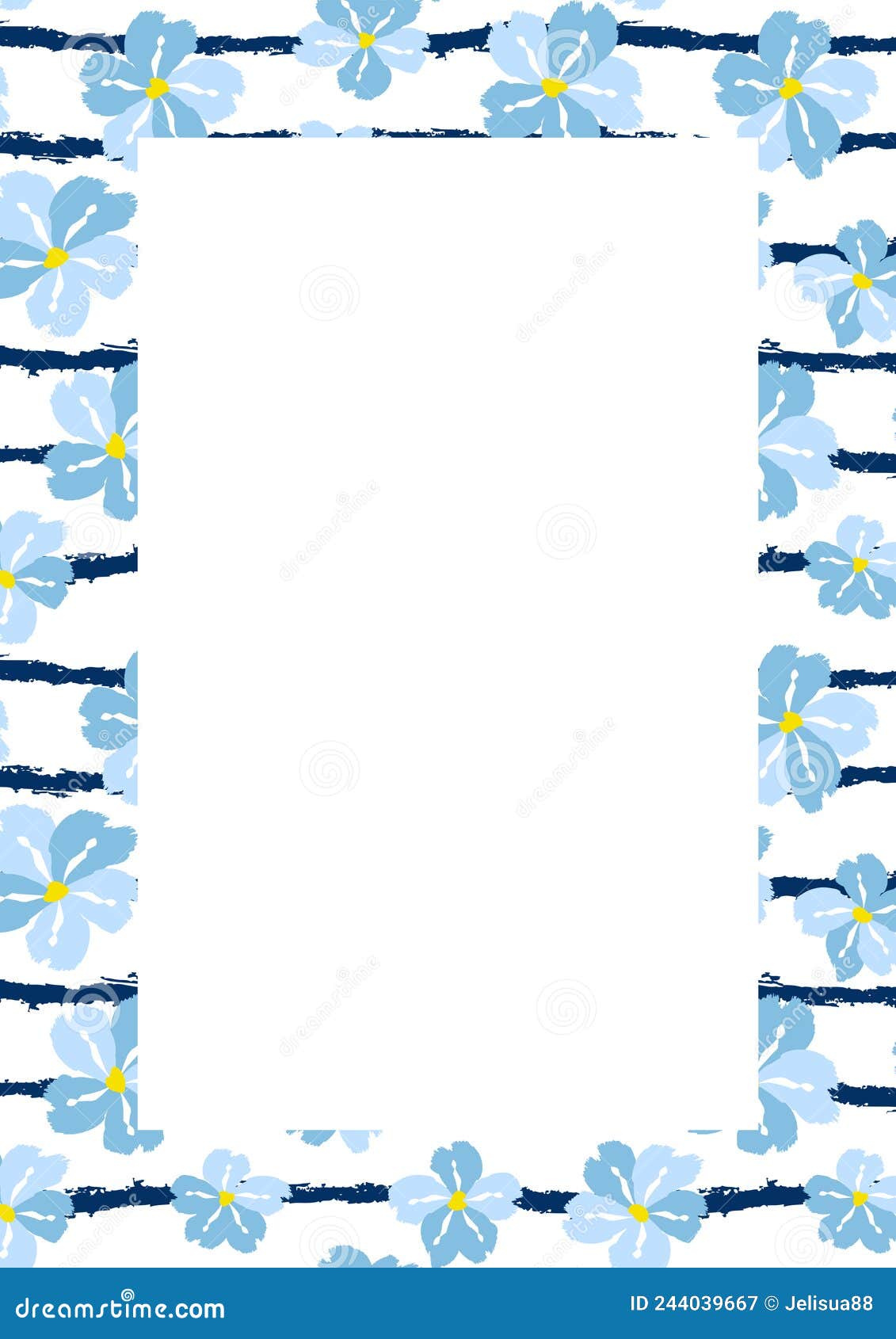Flower Frame Border Size A4, Format A4. Floral Pattern. Cute Floral ...
