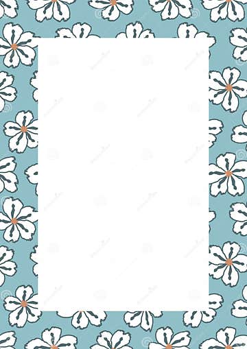 Flower Frame Border Size A4, Format A4. Floral Pattern. Cute Floral ...