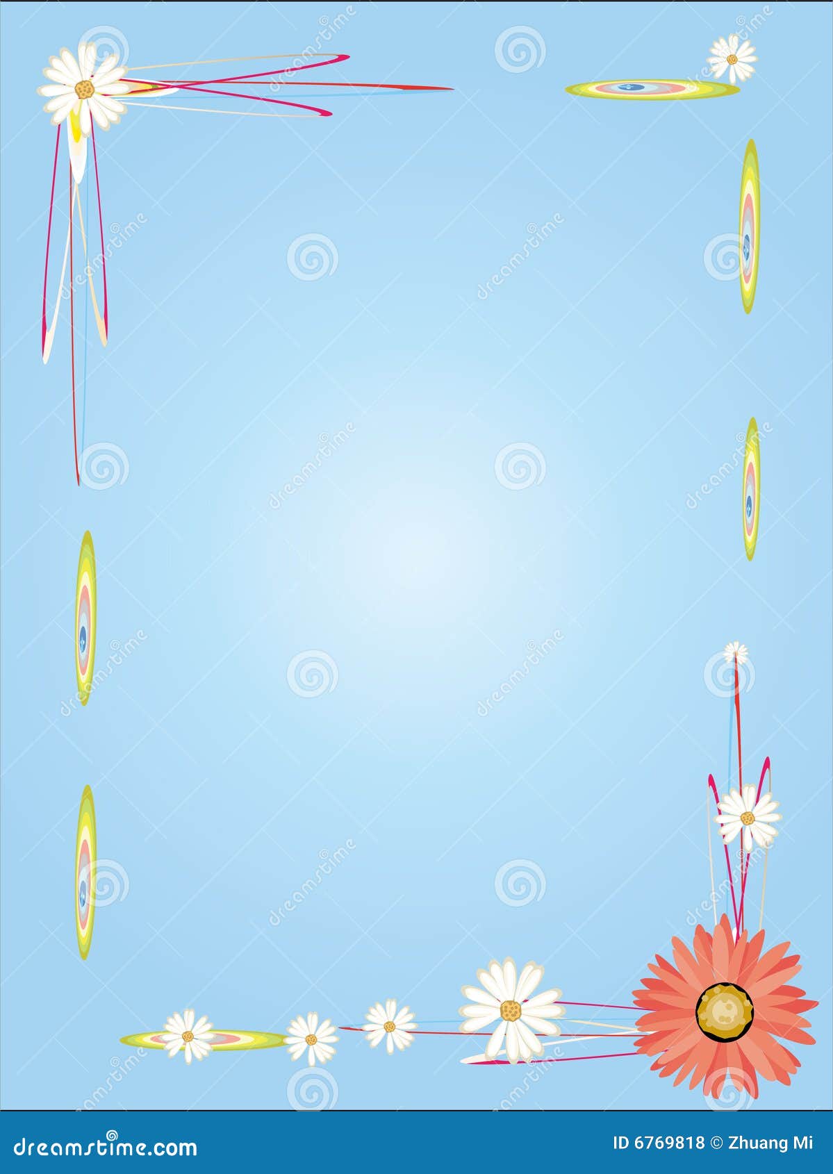 Flower frame-emtpy page stock vector. Illustration of beautiful - 6769818