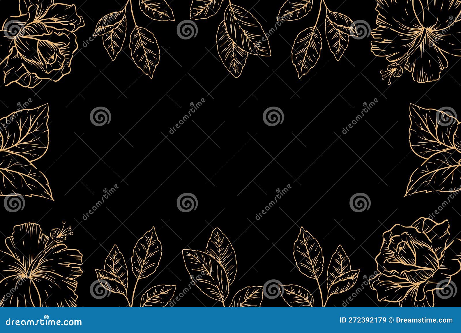 Flower frame stock illustration. Illustration of drawing - 272392179