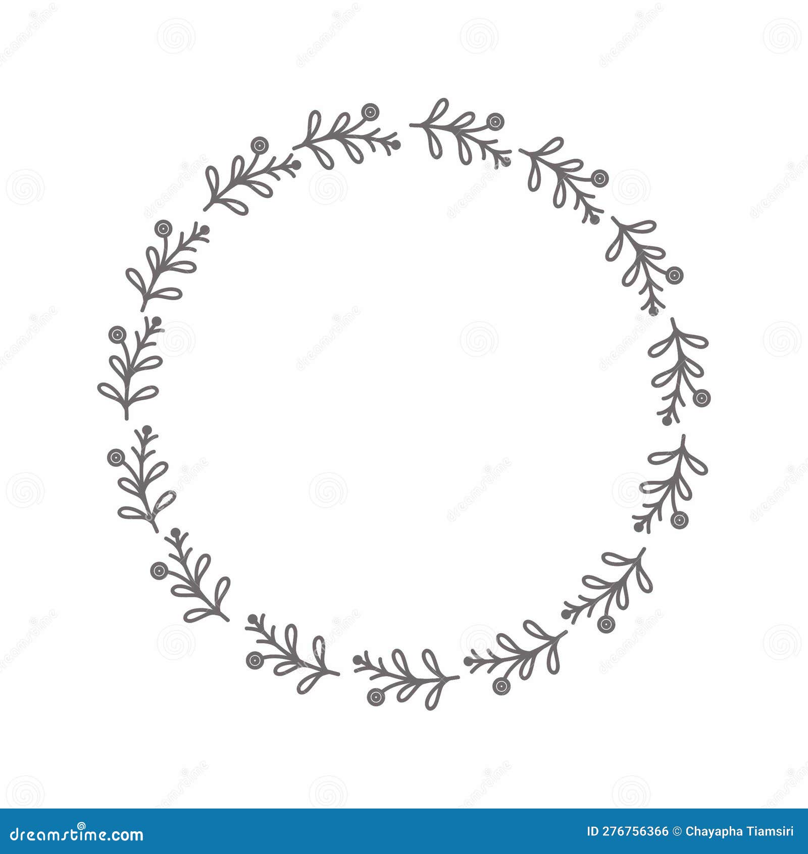 Flower frame leaf circle stock illustration. Illustration of vector ...