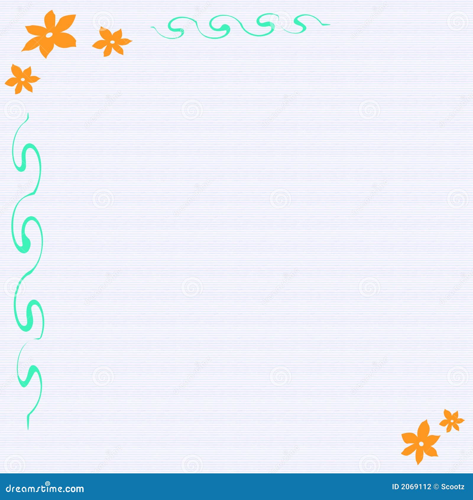 Flower frame note paper stock illustration. Illustration of flower ...