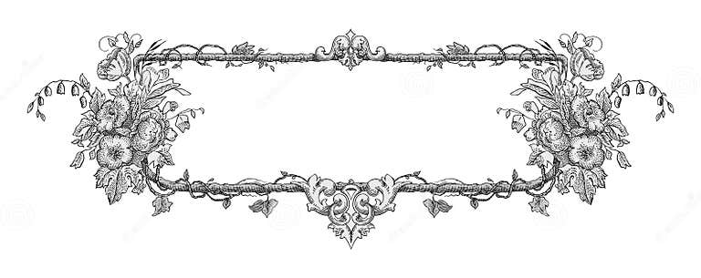 Flower frame vector stock vector. Illustration of vignette - 4640412