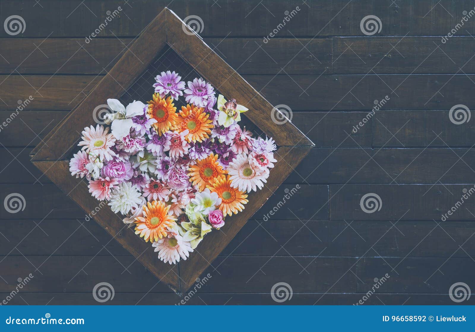 Flower in frame stock photo. Image of design, wall, interior - 96658592