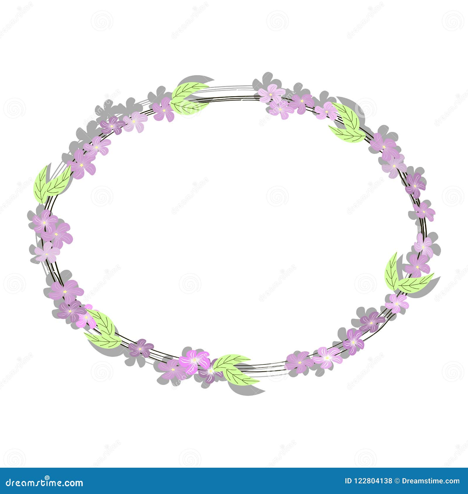 Flower Frame for Your Text. Stock Vector - Illustration of cute ...