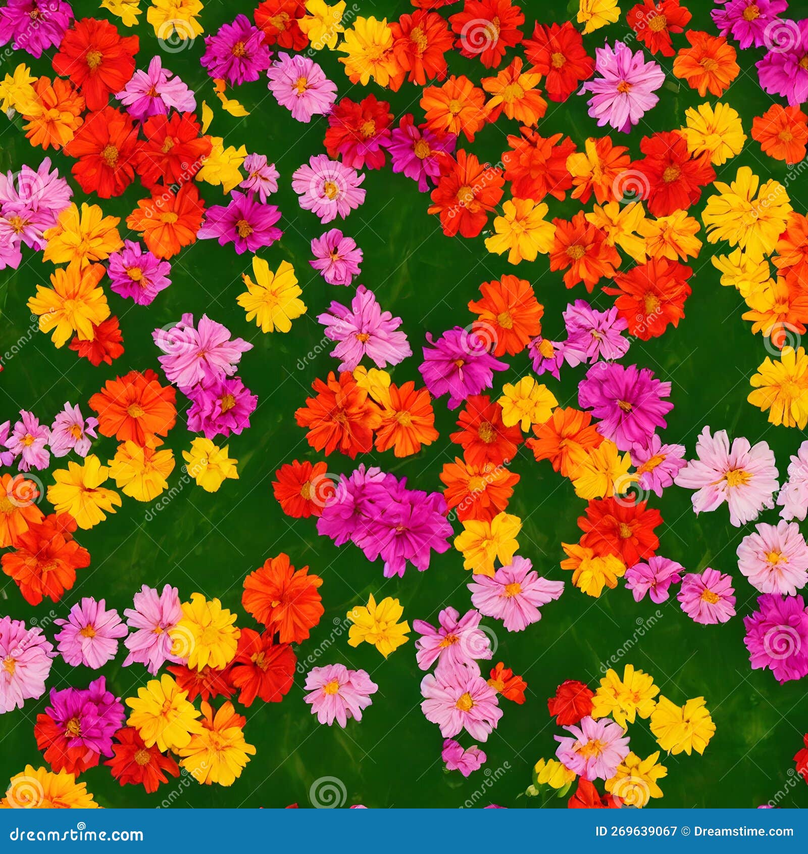 Flower Garden, Generative AI Illustration Stock Illustration ...