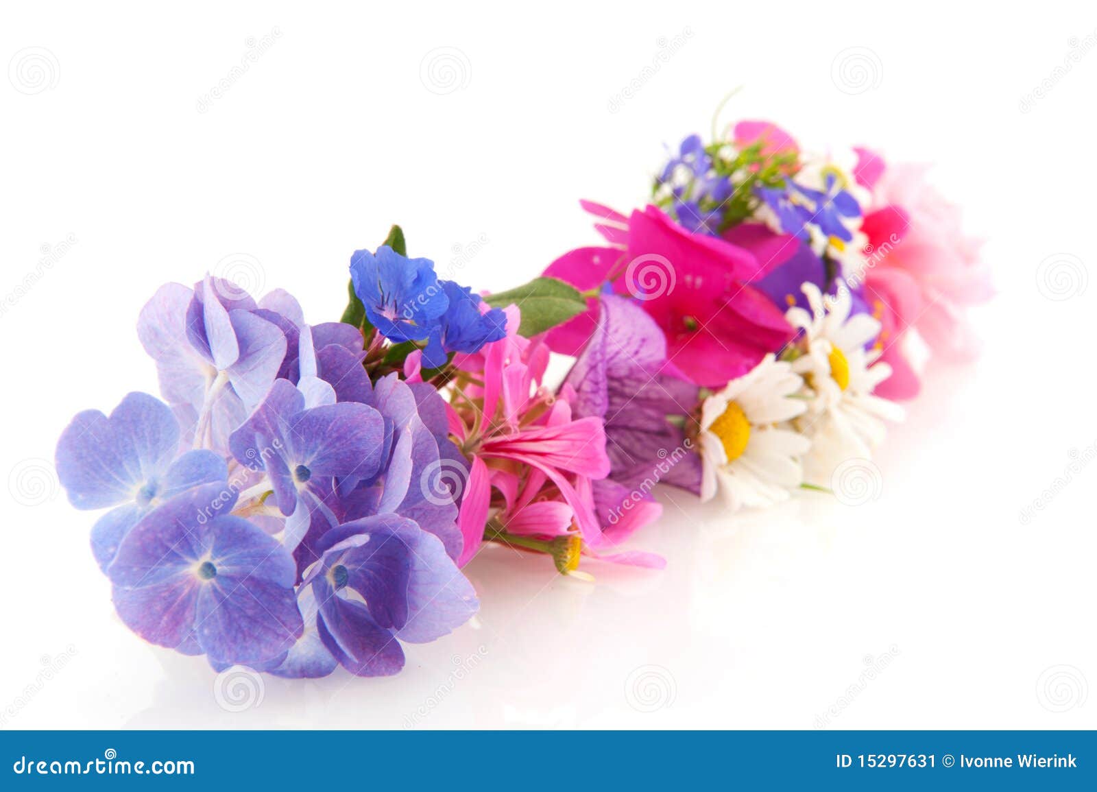 Flower garland stock image. Image of pink, roses, cheerful - 15297631