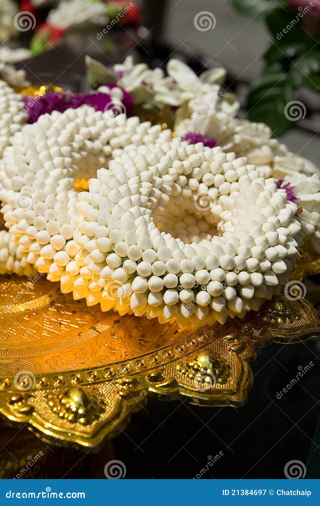 Flower garlands stock image. Image of spirit, religion - 21384697