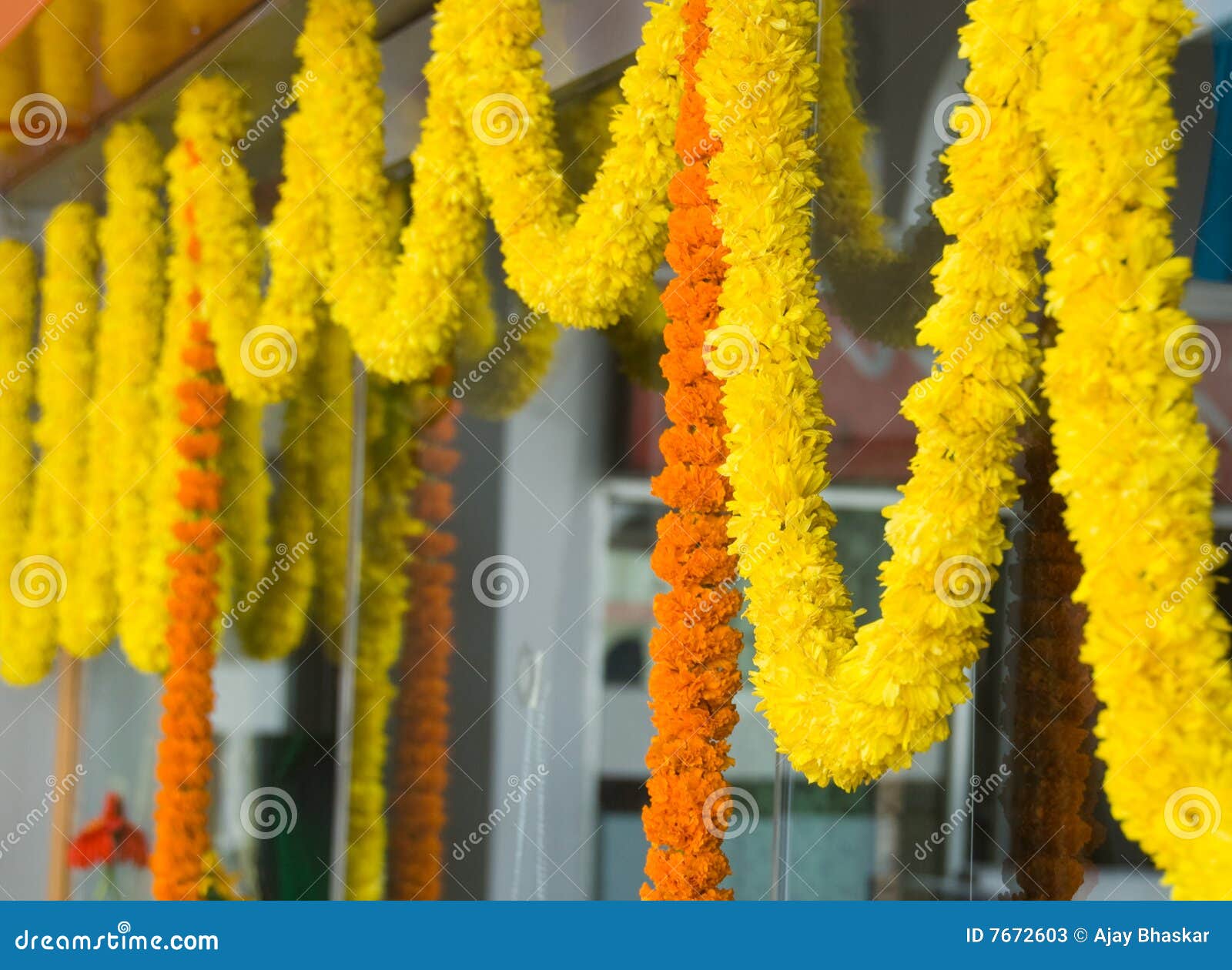 Flower garlands stock image. Image of colourful, festival - 7672603