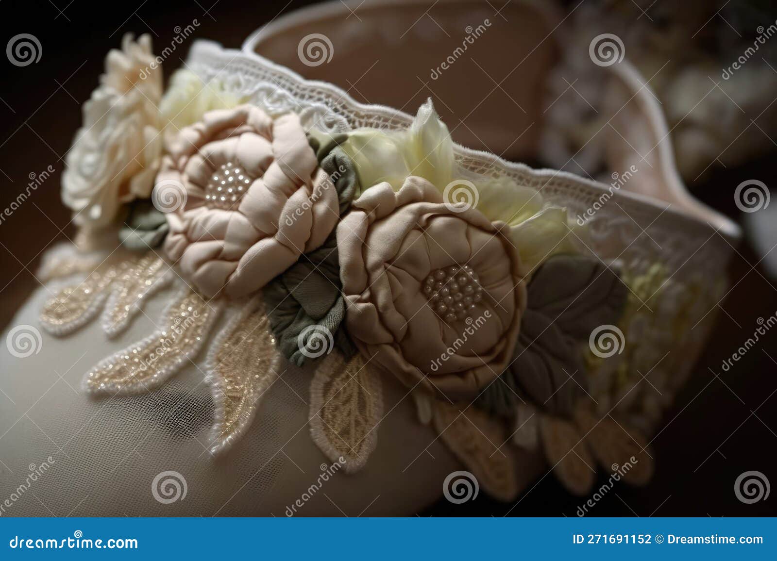 A Flower Garter for the Bride Stock Illustration - Illustration of ...