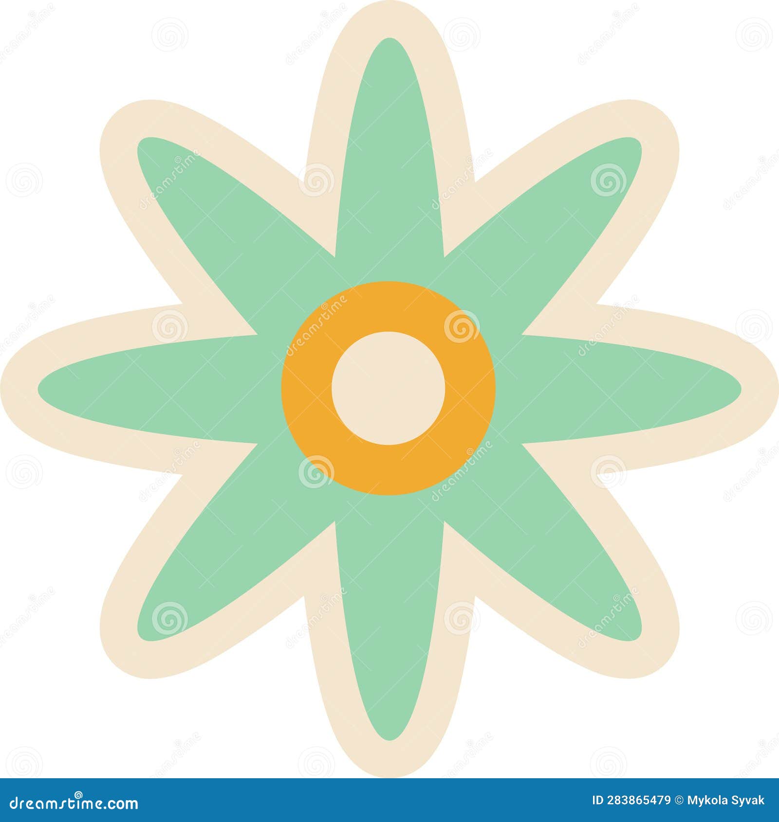 Flower Geometric Shape stock vector. Illustration of flower - 283865479