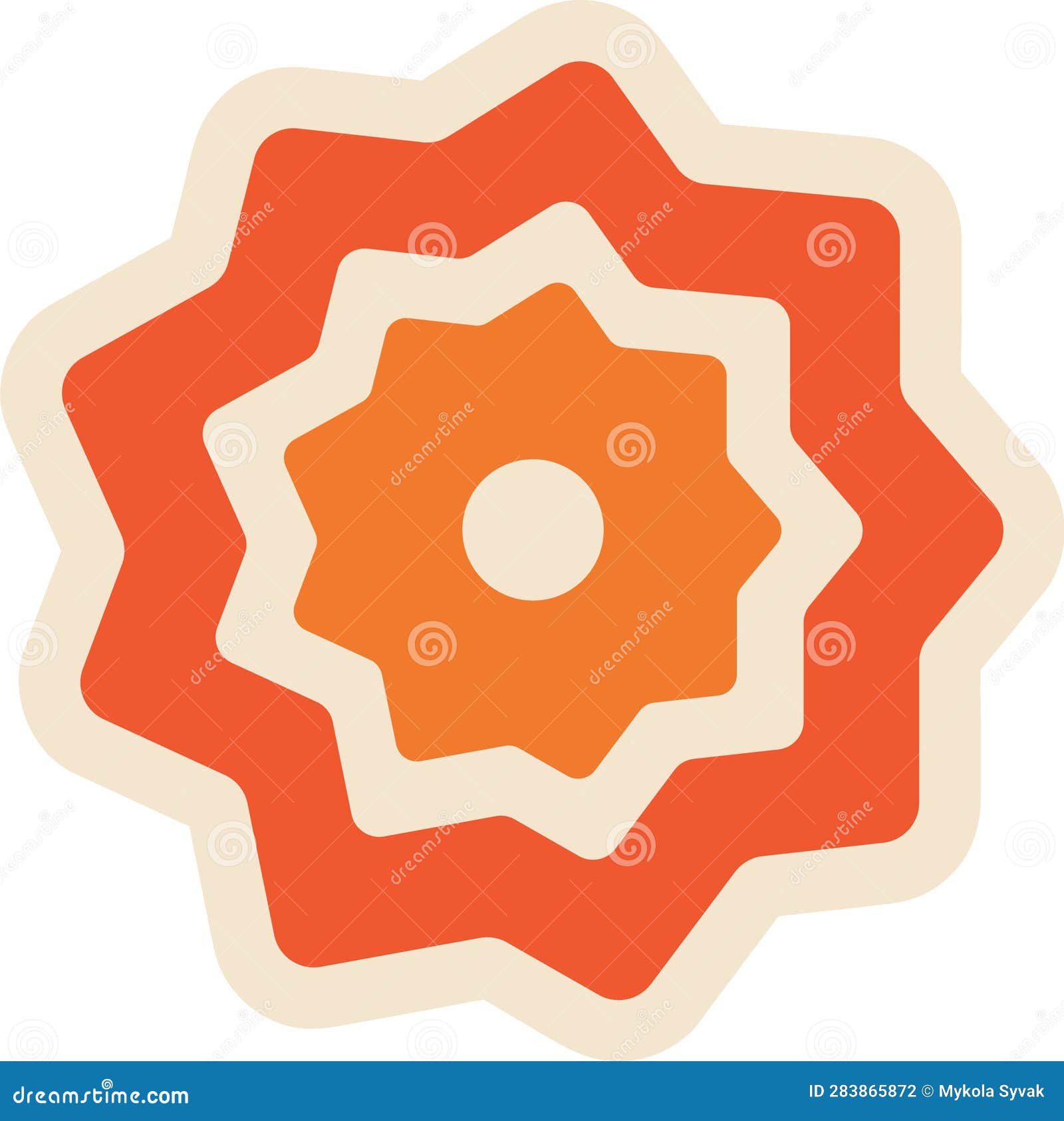 Flower Geometric Shape stock vector. Illustration of flower - 283865872