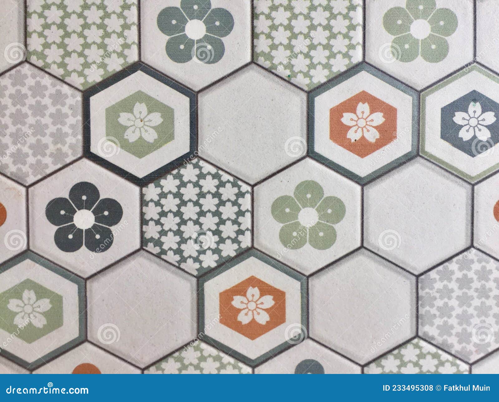 Flower and Geometry Motif of a Ceramic Stock Photo - Image of ceramic ...