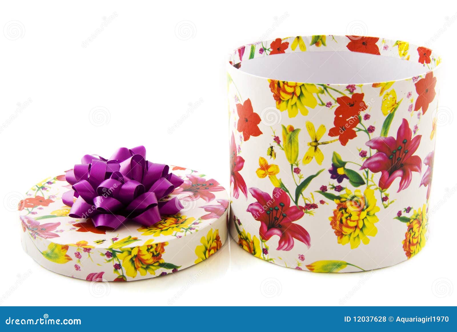 Flower gift box stock photo. Image of shop, flowers, valentine - 12037628