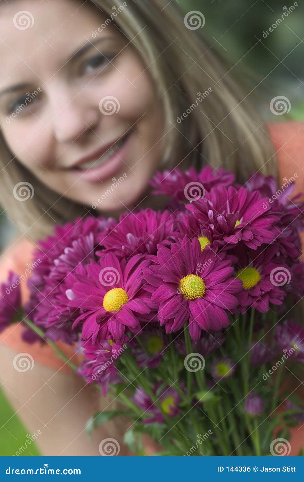 Flower Girl stock photo. Image of bouquet, beauty, teen - 144336