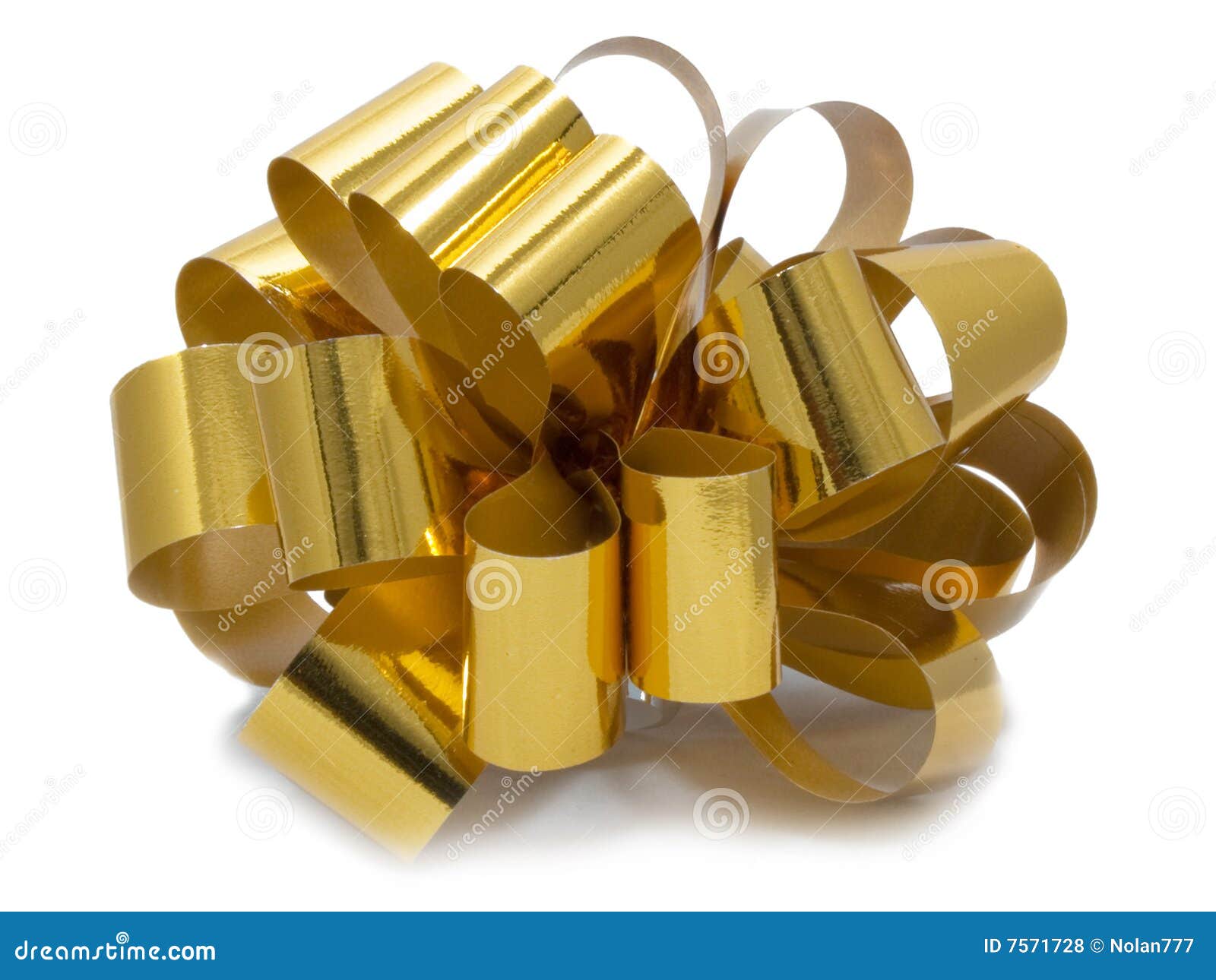 Flower from a gold ribbon stock photo. Image of gift, banner - 7571728