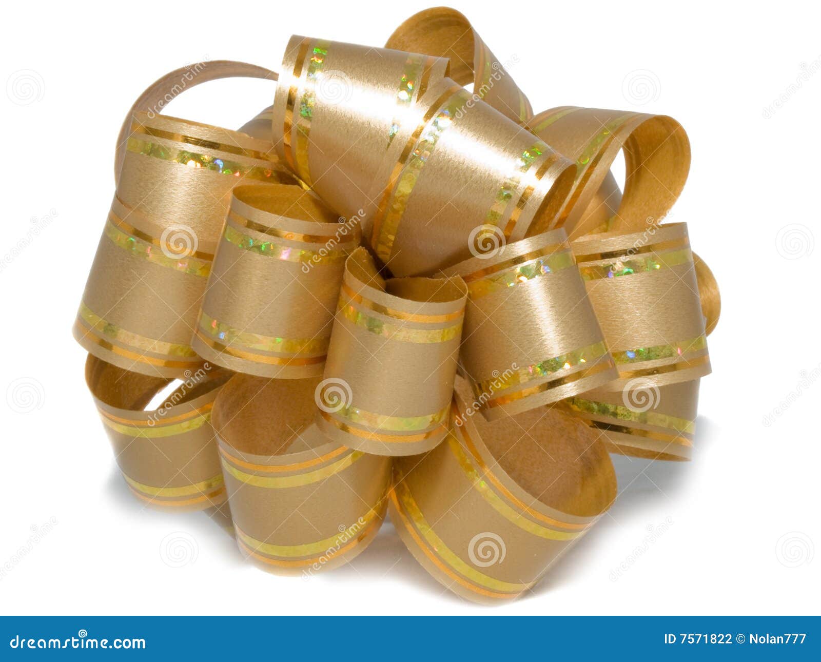 Flower from a gold ribbon stock photo. Image of brass - 7571822