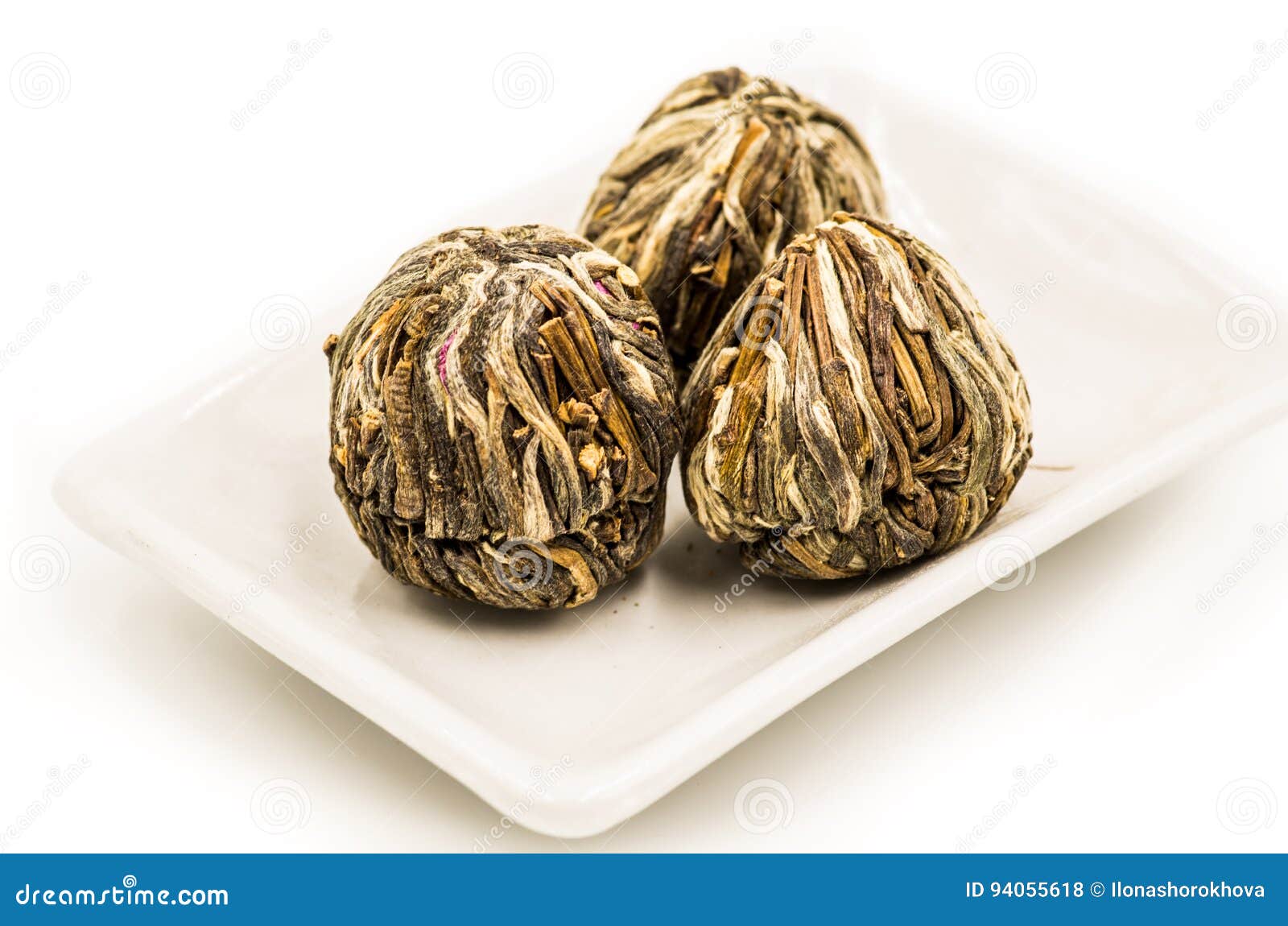 Flower green tea balls stock photo. Image of three, background - 94055618