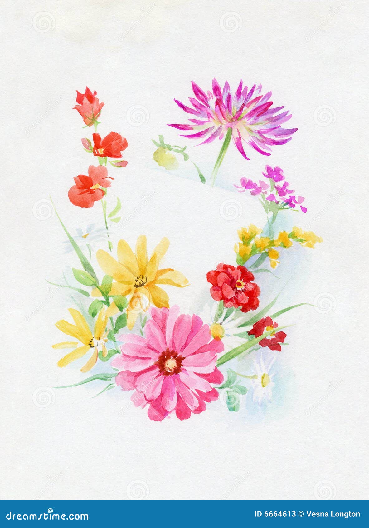 Flower greeting-card stock illustration. Illustration of congratulation ...