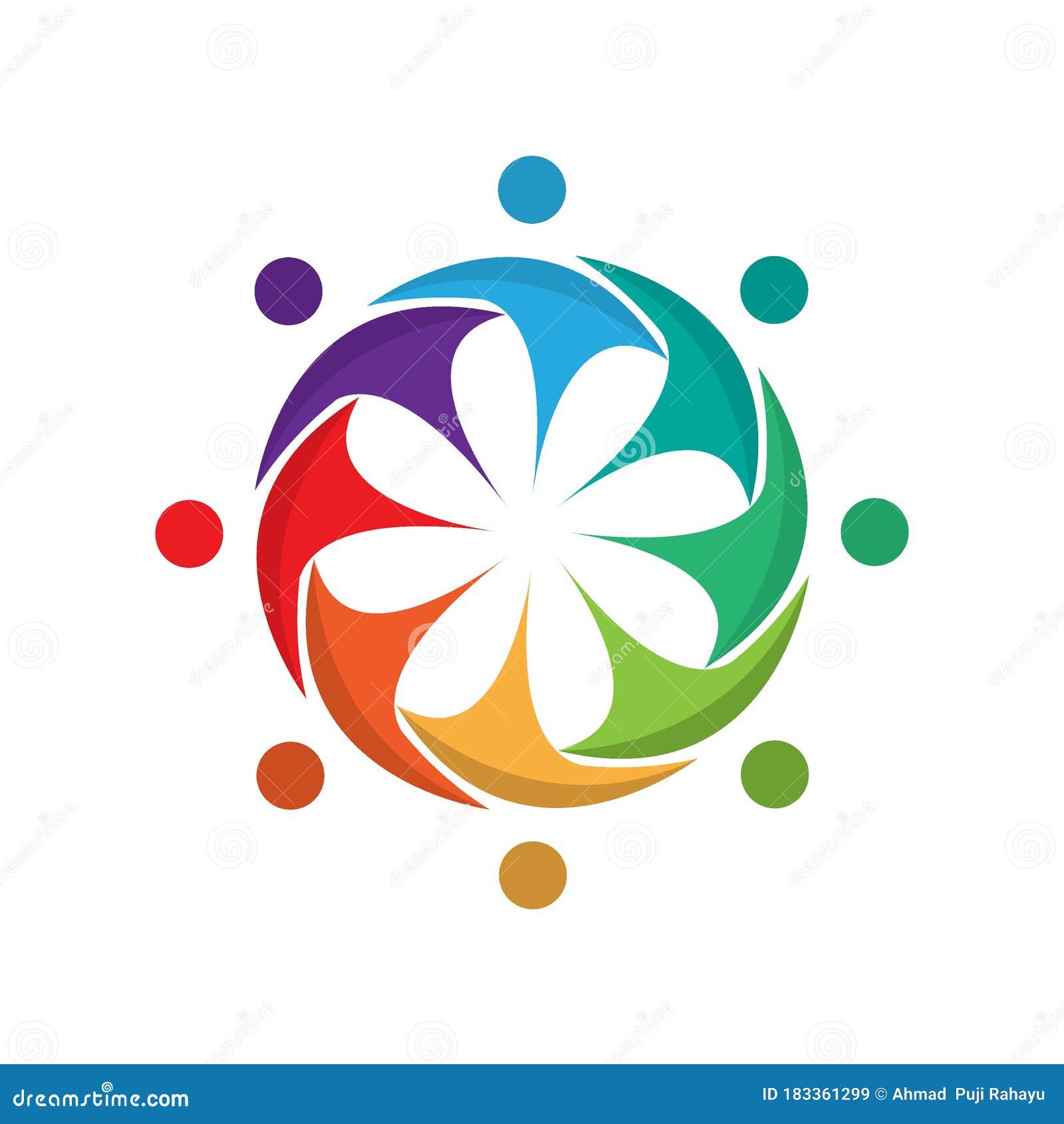 Flower Group Consulting Logo Design Stock Illustration - Illustration ...